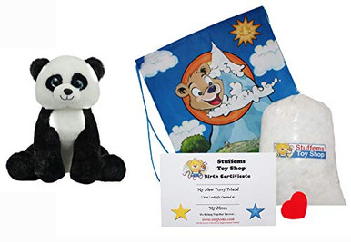 Make Your Own Stuffed Animal Cuddly Panda Bear Kit 16"- No Sew - Kit ...