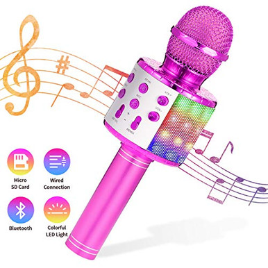 LET S GO Gifts for Girls Ages 6-12 Karaoke Microphone for Kids Portable ...
