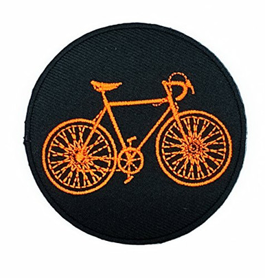 HHO Orange Bicycle Mountain Road Bike Patch Embroidered DIY Patches ...