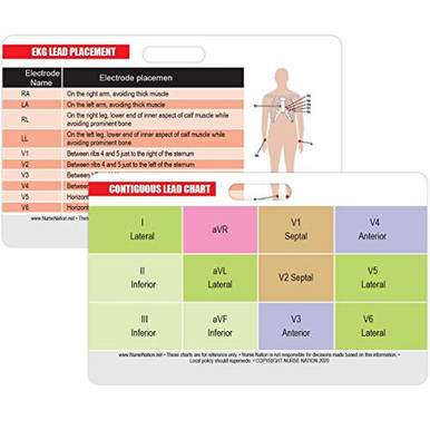 STEMI 12 Lead Reference and 12 Lead EKG ECG Placement Reference ...
