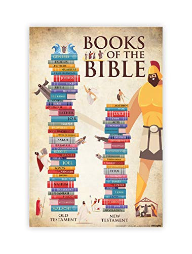 UMA Gifts Books of The Bible Poster For Kids 16" x 24" Bible Posters ...