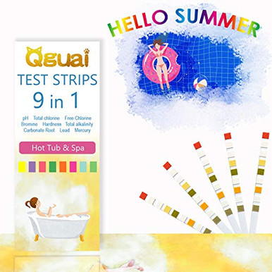 Qguai 9 in 1 Spa Test Strips 50 Count Pool Strips Fast and Accurate at ...