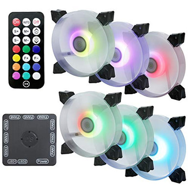 Rainbow Ice Axis RGB LED Fans Quiet Edition High Airflow Adjustable ...