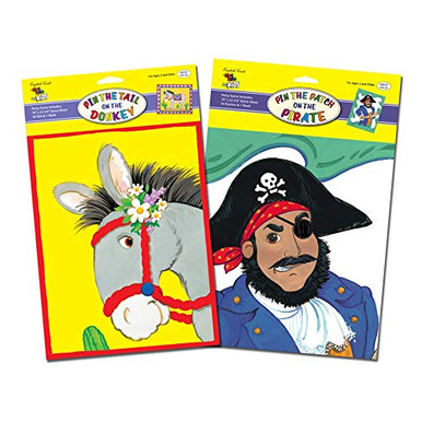 Pin The Tail On The Donkey Pin The Patch On The Pirate 2 Pack Childrens ...