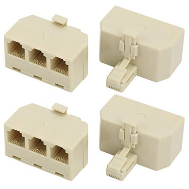 Three Way Telephone Splitters Uvital Female 1 Male to 3 Female ...