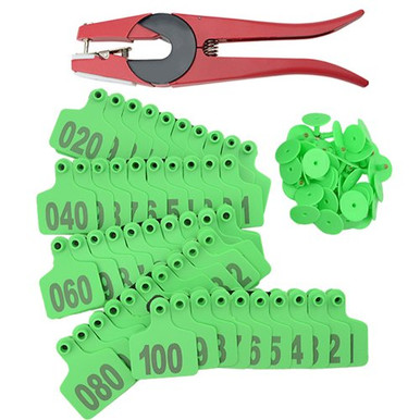 WMYCONGCONG 1-100 Number Plastic Livestock Cow Cattle Ear Tag Animal ...