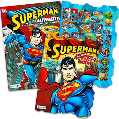 Superman Coloring Book Set with Stickers (2 Books, Superman Party ...