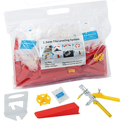 Tile Leveling System with Stronger 100 Tile Spacers Clips & 100 ...
