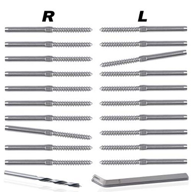 Deck Man Left Right Handed Thread Lag Screws for 1 8" Decking Cable ...