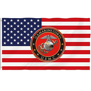 Bonsai Tree Marine Corps USMC Flag 3x5 Ft Double Sided and Double ...
