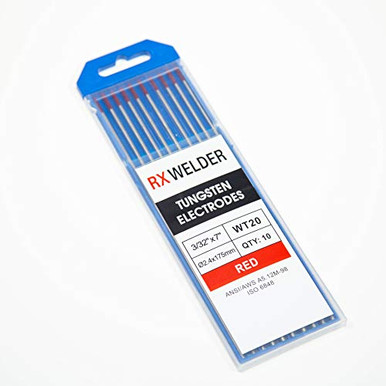 TIG Welding Tungsten Electrode 2 Thoriated 3 32" x 7" Red EWTh-2 10-pk ...
