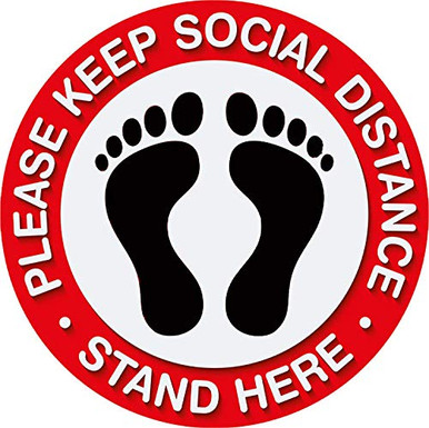 Social Distancing Floor Decals 10 PCS Safety Floor Signage Stickers Six ...