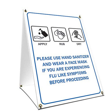 OSHA Notice Sign - Apply Rub Dry Sidewalk Sign with Graphics On Each ...