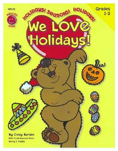 We Love Holidays Grades 1st - 2nd 8 5 x 11 inches - an Activity ...