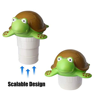 Chlorine Floater Turtle Collapsible Floating Pool Chemical Dispenser ...