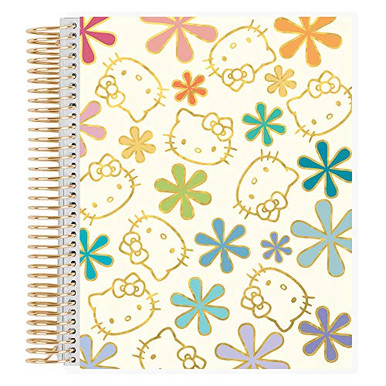 Hello Kitty x Erin Condren Coiled Sketchbook - Metallic Asterisks ...