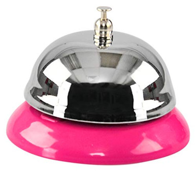 HOME-X Silver Call Bell Service Bell for School Reception Desk Counter ...