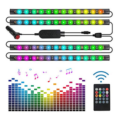 Interior Car LED Strip Lights DC 12V Under Dash RGB Car Led Strip with ...