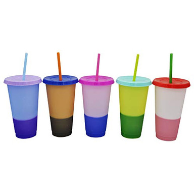 Color changing stadium cup 24 oz 5 colors of plastic cup Variable color ...