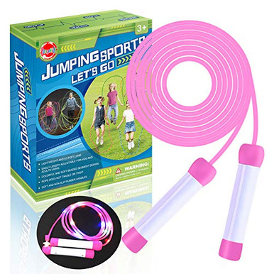 Jump Rope for Kids - Skiping Rope with Led Light Up Adjustable Flashing ...