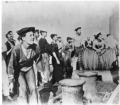 The Spanish-American War Nsailors On The Uss Oregon Watching A Shell ...