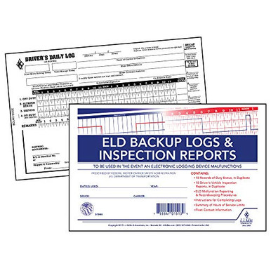 ELD Backup Driver Log Book 10-pk with Detailed Driver Vehicle ...