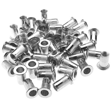 New 50 Pieces M5 Grooved-Serrated Knurled Large Head Rivet Nuts Insert ...