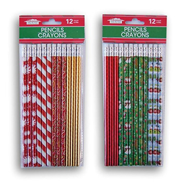 Christmas Winter Themed Pencil Set - 24 Count - Warehousesoverstock