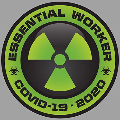 10 PACK 2" Essential Worker Hard Hat Sticker Nuclear GREEN Toxic Hazard ...