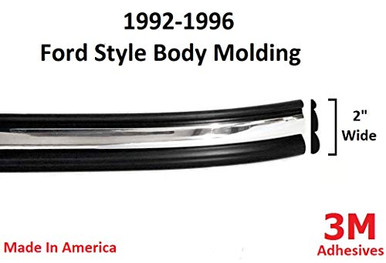 Automotive Authority LLC 1992-1996 Ford Black Chrome Side Body Trim ...