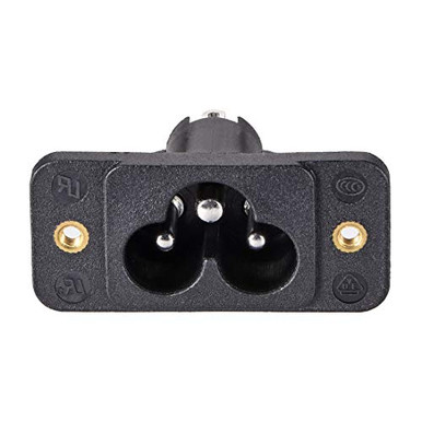 uxcell C6 Panel Mount Plug Adapter AC 250V 2.5A/5A 3Pins IEC Inlet ...
