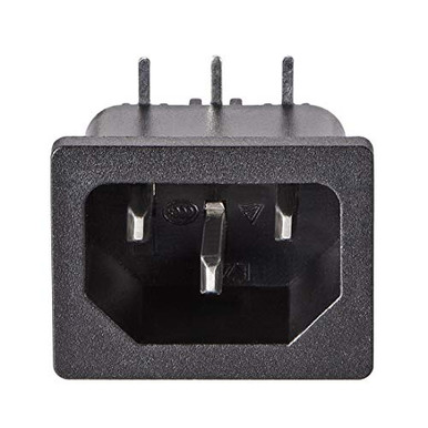 uxcell C14 Panel Mount Plug Adapter AC 250V 10A 3 Pins IEC Inlet Module ...