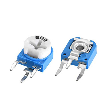 uxcell Trimmer Potentiometer Horizontal Pin 5K Ohm Top Adjustment ...