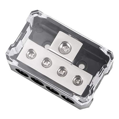 uxcell 4 Way Power Distribution Block 2 Gauge in 4 Gauge Out Amp Power ...