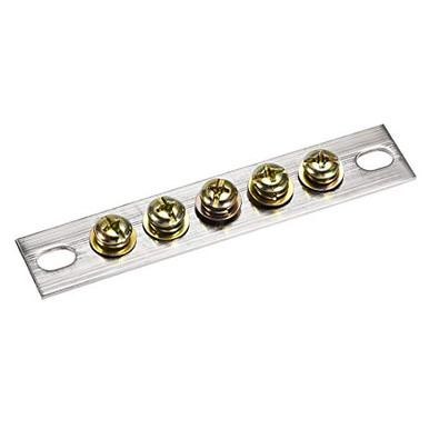 uxcell Terminal Block Connector Bar 5 Positions Single Row Ground Wire ...