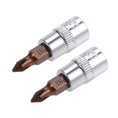 uxcell 2 Pcs1 4" Drive x PH1 Phillips Bit Socket Standard Metric S2 and ...