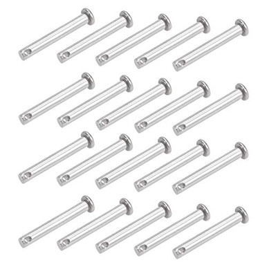 uxcell Single Hole Clevis Pins - 5mm X 35mm Flat Head 304 Stainless ...
