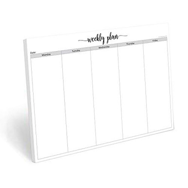 321Done Weekday Planning Notepad 8 5" x 11" Letter Size Large 50 Sheets ...