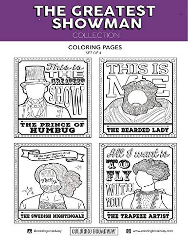 Coloring Broadway The Greatest Showman Card Stock Coloring Pages 8 1 2 ...