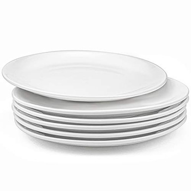 Foraineam 6 Pieces Porcelain Dinner Plates Approximate 10 Inch Round ...