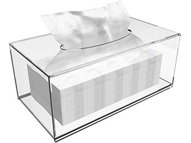Cq acrylic Tissue Box Holder with Cover Rectangular Facial Tissue ...