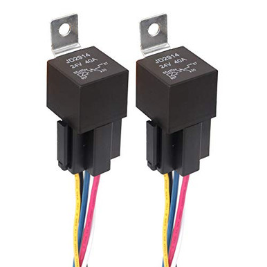 Gebildet 2pcs 24V 40A JD2914 Car Relay with Harness 5 Pin SPDT Harness ...