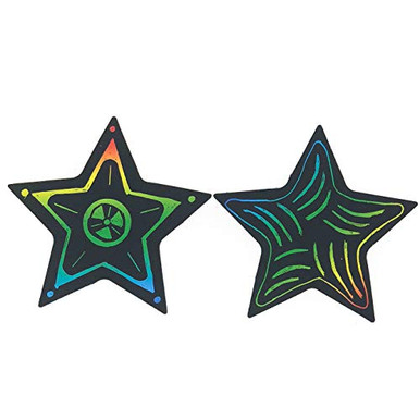 50 Piece Scratch Art Star Craft Kit - Christmas Ornament Crafts for ...