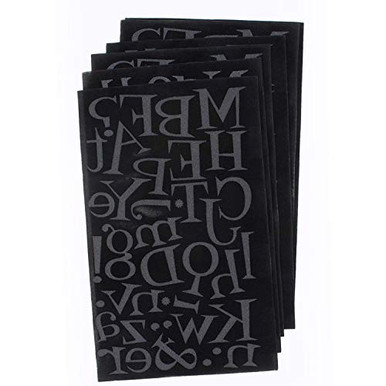S E I Iron-on Transfer 1 ½-Inch Just for Fun Letters Black Flock ...