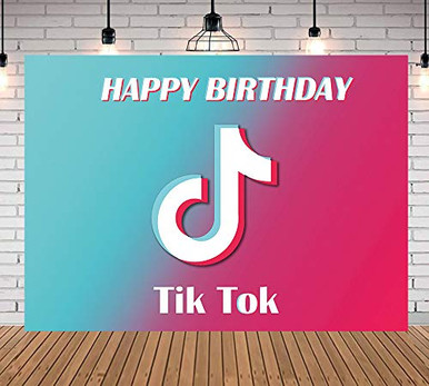 5x3ft TIK TOK Theme Photography Backdrops Blue and Pink Neon Happy ...