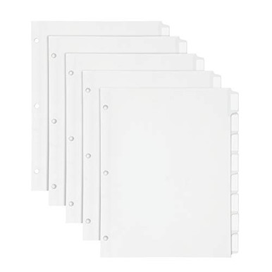 Oxford Customizable Binder Dividers 8-Tab Self-Stick Printable Tab ...