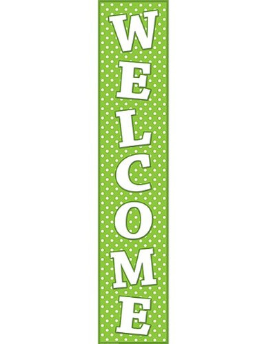 Teacher Created Resources Polka Dots Welcome Banner Lime 4854 ...