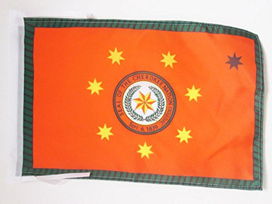 AZ FLAG Cherokee Indians Flag 18'' x 12'' Cords - Native American Tribe ...