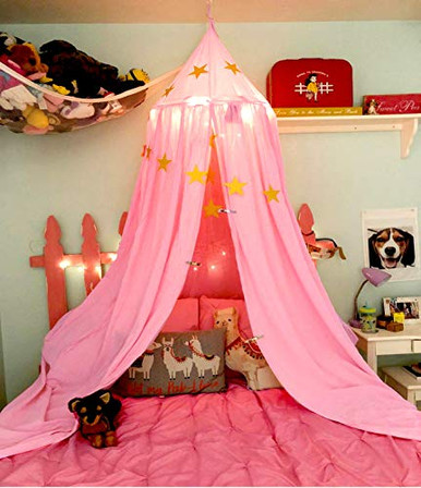 HggTjj Extra Large Kids Bed Canopy Girls Bed Canopy for Pink Girls Room ...