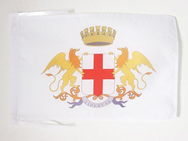 AZ FLAG City of Genoa Coat of arms Flag 18'' x 12'' Cords - Genova ...
